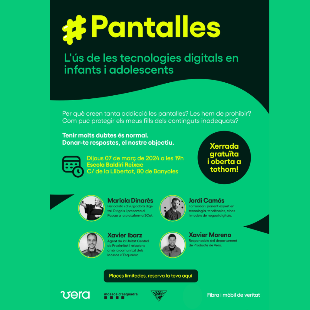 Pantalles: Xerrada gratuïta sobre l'ús de la tecnologia digital en infants i adolescents - CN ...